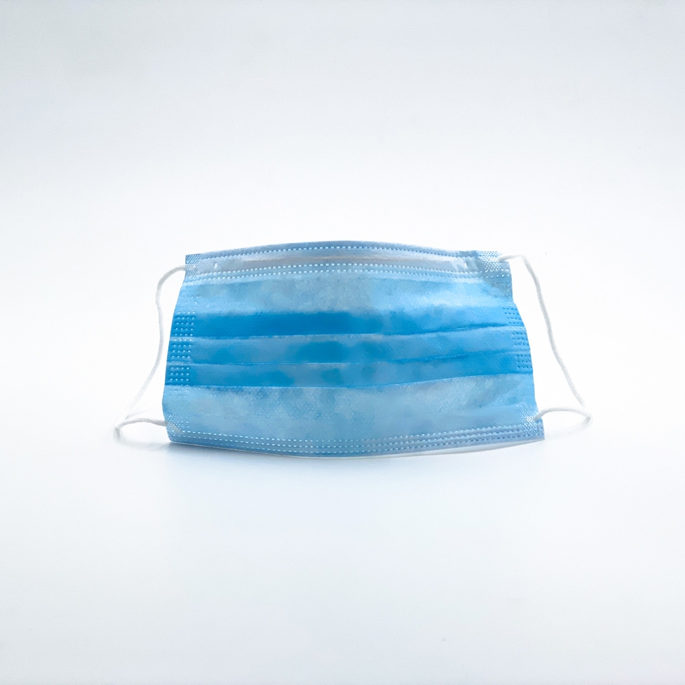 Disposable 3-Layer Earloop Face Mask for General Use - Blue;